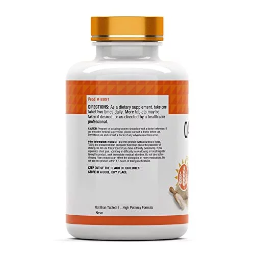 Tnvitamins Oat Bran Tablets | 100 Tablets X 1,000 Mg Per Tablet | Oat ...