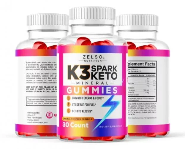 Zelso K3 Mineral Keto Gummies Nutrition, The Original K3 Keto Acv ...