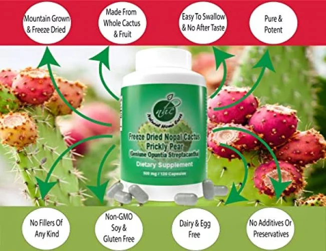 Natural Home Cures Nopal Cactus Capsules Freeze Dried From 60,000Mg ...