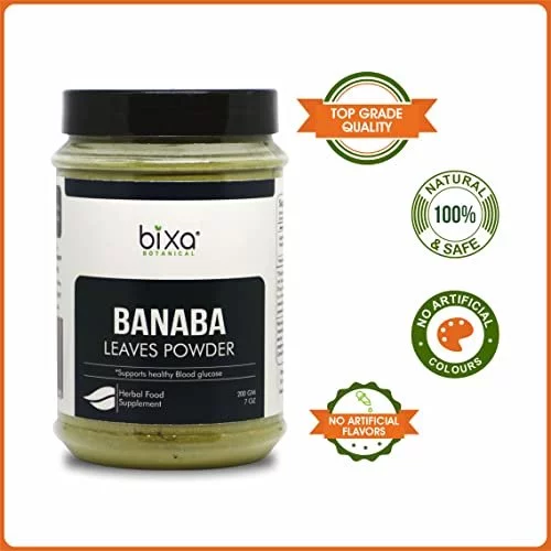 Bixa Botanical Banaba Leaf Powder (Lagerstroemia Speciosa) 7 Oz (200G ...