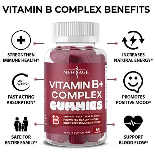 New Age Vitamin B Complex Gummies With Vitamin B3, B5, B6, B7, B9 & B12 ...