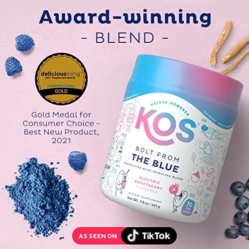 Kos Usda Organic Energizing Blue Spirulina Blend - 70 Mg Organic ...