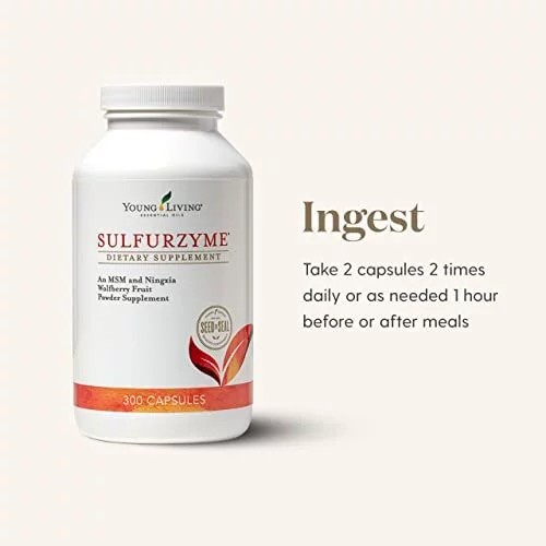 Young Living Sulfurzyme - 300 Capsules - Premium Sulfur Supplement ...