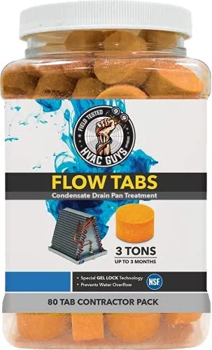 HVAC Guys Flow Tabs with Gel Lock Technology - 18 Pack - Keeps Drain ...