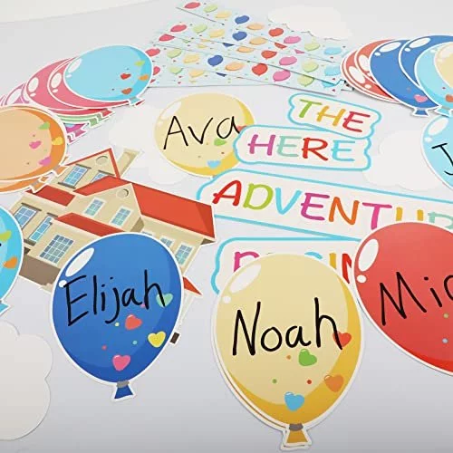 Colorful Balloons Bulletin Board Decoration Set Mix Balloon Borders ...