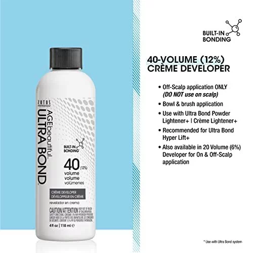 Ultra Bond 40 Volume Hair Developer With Built-In Bonding To Strengthen ...