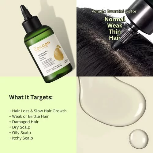 Cocoon Pomelo Oil Hair Tonic. 100% Vegan Scalp Serum Treatment For ...