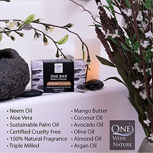 One Bar Healing Turmeric, Fragrance Free 3 Pack - Shave, Shower ...