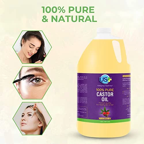 100% Pure Castor Oil - Cold-Pressed, Unrefined, Hexane-Free - Premium ...