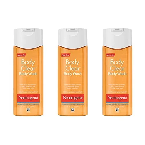 Neutrogena Body Clear Acne Body Wash with Glycerin 2 Salicylic Acid Acne Medication Oil Free Acne Wash for Breakouts on Back Chest Shoulders Imported Products from USA iBhejo