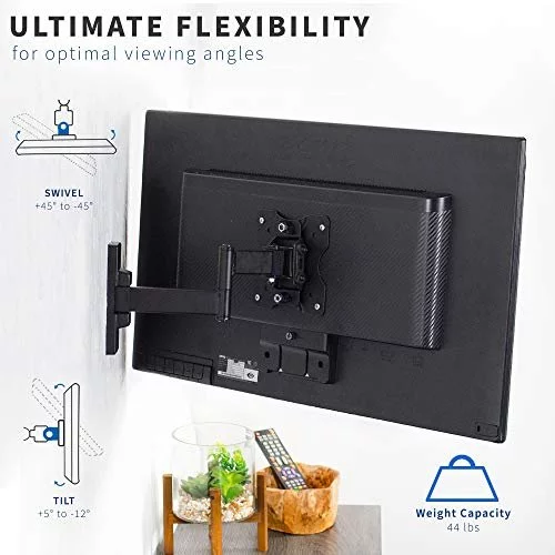 VIVO Full Motion Wall Mount for up to 27 inch LCD LED TV and Computer ...
