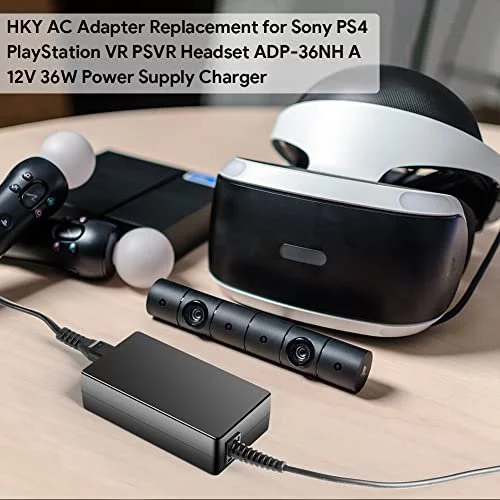 HKY 12V AC Adapter Charger Compatible with Sony Playstation VR Virtual Reality Headset Sony PS4 Playstation 4 PSVR2 PSVR Power Cord Replacement ADP 3 Imported Products from USA iBhejo