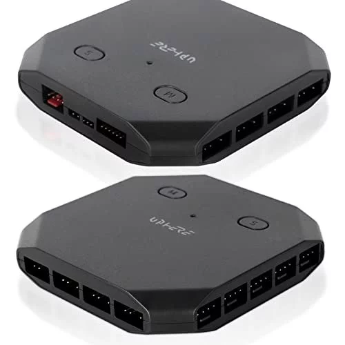 upHere PC Fan Hub 6 Port with PWM 4Pin,8 Port with 5V ARGB 3Pin ...