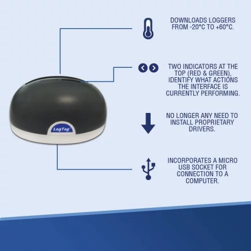 LogTag LTI-HID, LogTag Desktop USB Interface Cradle for All LogTag 3 ...