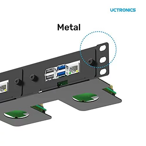 Uctronics Front Removable 1U Rack Mount For Raspberry Pi, With 4 ...