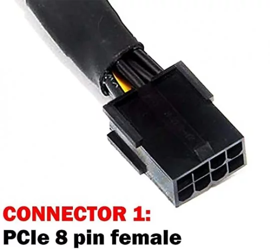 16 Awg, Pci-E 8Pin Pci Express Graphics Video Card Gpu Vga 8 Pin Female ...