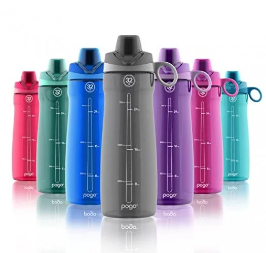 Pogo BPA Free Tritan Plastic Water Bottle with Chug Lid 32 Oz Grey Imported Products from USA iBhejo