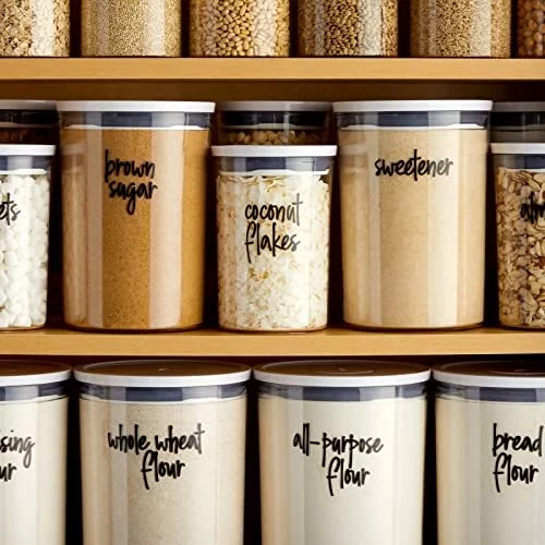 Talented Kitchen 157 Pantry Labels for Food Containers, Preprinted ...