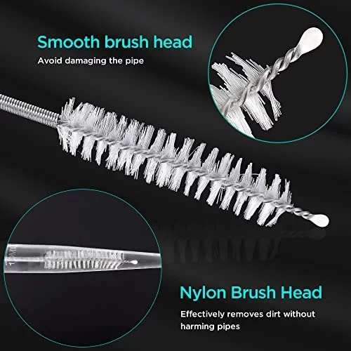 Flexible Drain Brush-Extra Long Nylon Cleaner For Cleaning Plumbing ...