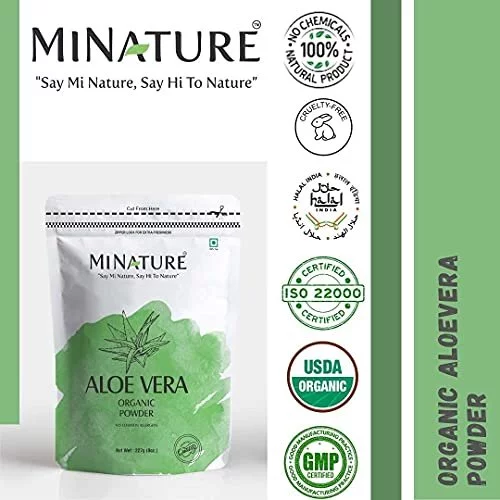 Mi Nature 100% Organic Aloe Vera Powder Usda Certified 8 Oz / 227 G / 1 ...