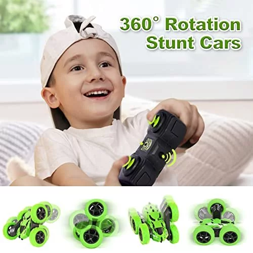 Remote Control Car Stunt Rc Cars, 90 Min Playtime, 2.4Ghz Double Sided 360 Rotating Rc Crawler ...