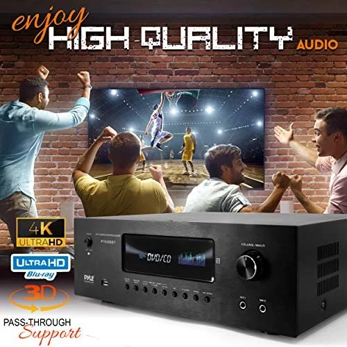 Pyle 1000W Bluetooth Home Theater Receiver - 5.2 Channel Surround Sound ...