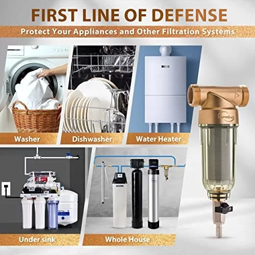 Ispring Wsp-100 Reusable Whole House Spin Down Sediment Water Filter ...