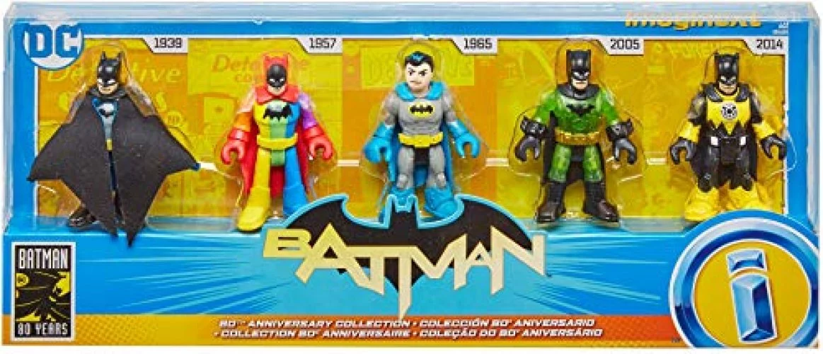 Imaginext Dc Super Friends Batman Toys 80Th Anniversary Collection Set With 5 Batman Figures For Adults And Fans Imported Products from USA iBhejo