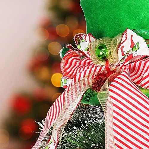 PARTY KNIGHT Christmas Tree Topper - Grinch Christmas Decoration ...