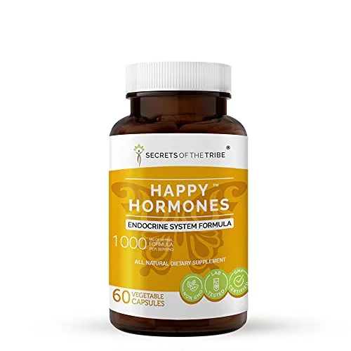 Secrets Of The Tribe - Happy Hormones, Endocrine System Formula, Herbal ...