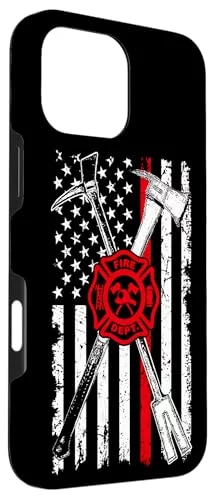 iPhone 16 Pro Max Patriotic Design Axe Halligan Thin Line Red ...