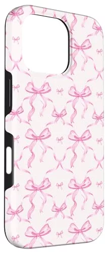 iPhone 16 Pro Aesthetic Pink Ribbons and Bows in Watercolor Case ...