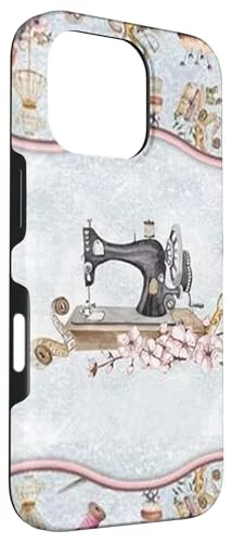 iPhone 16 Pro Sewing Machine Cherry Blossom - Sewing Tools PC Case ...