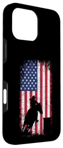 iPhone 16 Pro Max Barrel Racing Horse Girl USA American Flag Barrel ...