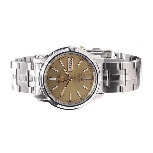 SEIKO Automatic Champagne Dial Stainless Steel Mens Watch SNKL81 ...