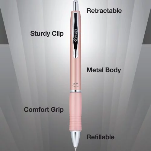 Pilot, G2 Limited Premium Gel Roller Pen, Fine Point 0.7 mm, Rose Gold ...