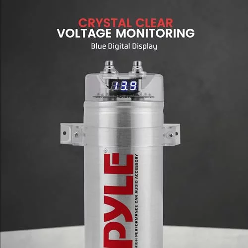 Pyle 6.0 Farad Digital Power Capacitor - High-Performance Car Audio ...