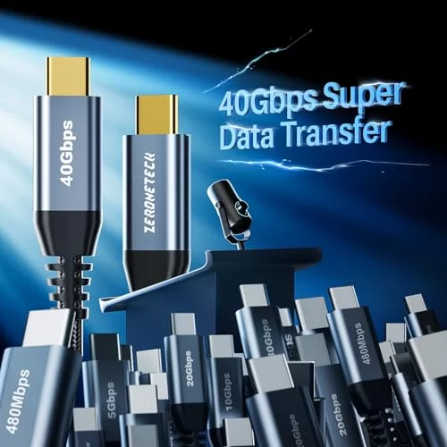 40Gbps USB C to USB C Monitor Cable 33FT USB C 32 Gen 2 Cable High ...