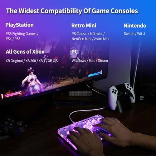 BITFUNX Gaming Keypad, Arcade Stick 13Keys Sallybox Leverless ...