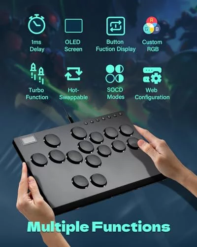 JZW-Shop Haute42 All Metal Arcade Stick M16 All-Button Arcade ...