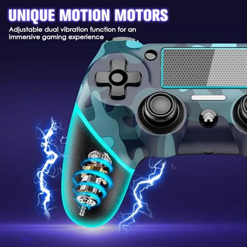 JORREP Wireless Controller for PS4ProSlimWindows PC, Remote Controller with 3.5mm Audio Jack ...