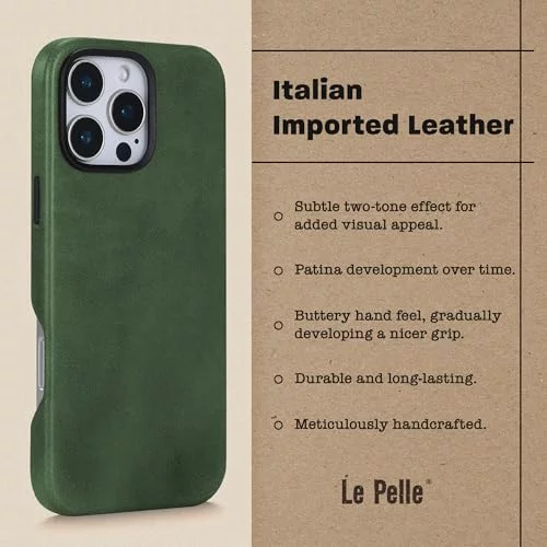 Le Pelle - Handcrafted Premium Italian Leather Case for iPhone 16 Pro ...