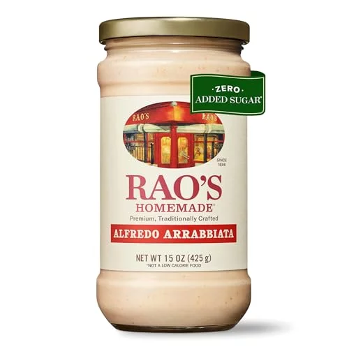 Raos Homemade Alfredo Arrabbiata Sauce, 15 oz, Pasta Sauce, Premium ...