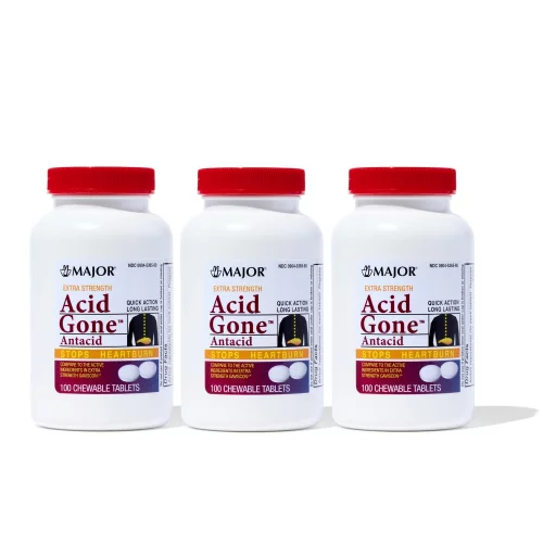 Major Acid Gone Extra Strength Antacid Chewable Tablets - Anti-Acid ...