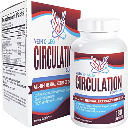60-Day Vein Leg Circulation Support Supplement All-in-1 with 8 Active ...