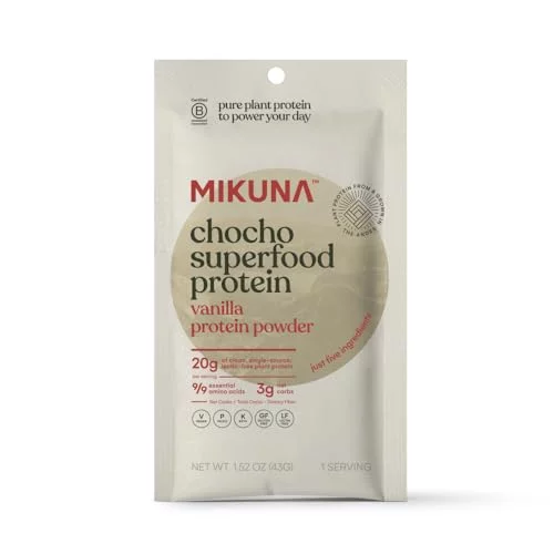 Mikuna Vegan Protein Powder Vanilla, 8 Servings - Plant Based Chocho ...