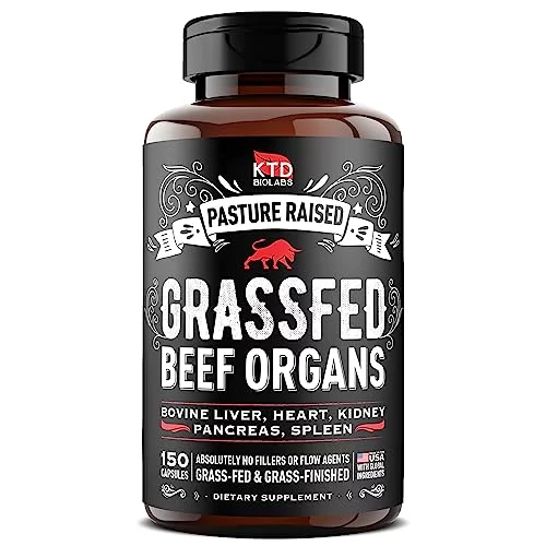 Grass Fed Beef Organ Supplement - Supports Whole Body Wellness 3000mg ...