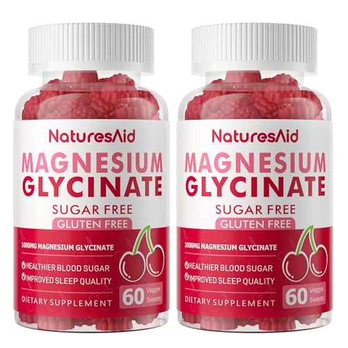 Magnesium Glycinate Gummies 1000mg - Sugar Free Magnesium Potassium ...