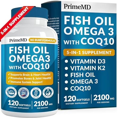 5-in-1 Fish Oil Omega 3 Fatty Supplements 2100mg - Omega 3 Fish Oil ...