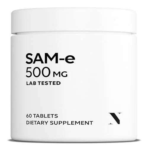 Newts SAM-e 500mg Per Tablet, 60 Servings of Pharmaceutical Grade, Non-GMO, Soy Free, Gluten ...